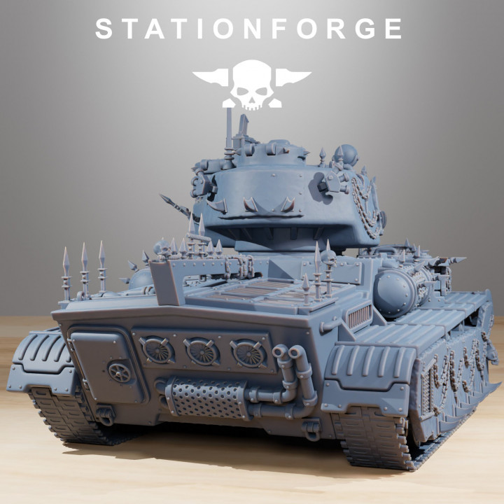 3D Printable GrimGuard Heavy Tank Corrupted Conversion Kit by Station Forge