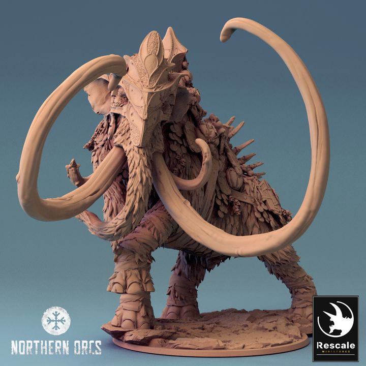 3D Printable Mammoth, Frost Mantus by Rescale Miniatures