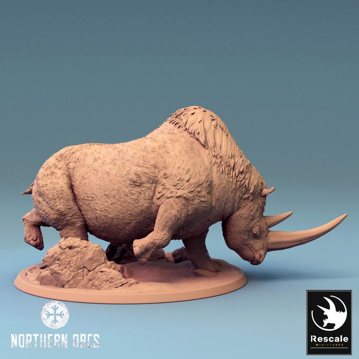 3D Printable Northern Rhino Run by Rescale Miniatures