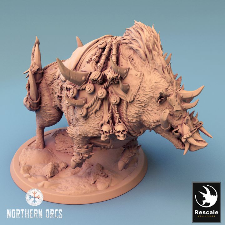 3D Printable Pack Boars by Rescale Miniatures