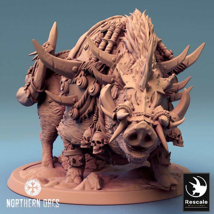 3D Printable Pack Boars by Rescale Miniatures