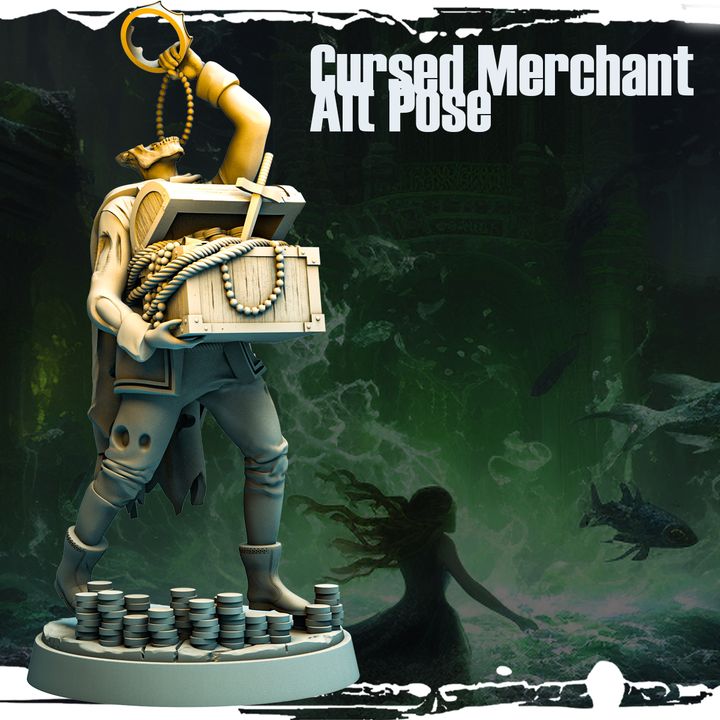3D Printable Cursed Merchant - Terror on Cursed Waters by Monolith Arts