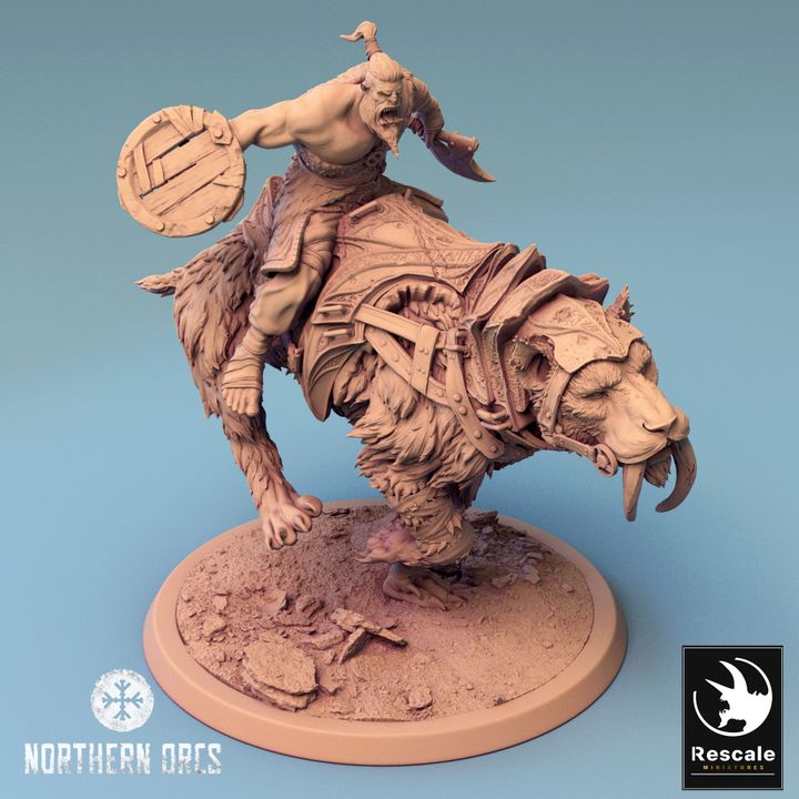 3D Printable Saber-toothed tiger, Gelidus Felix Run by Rescale Miniatures