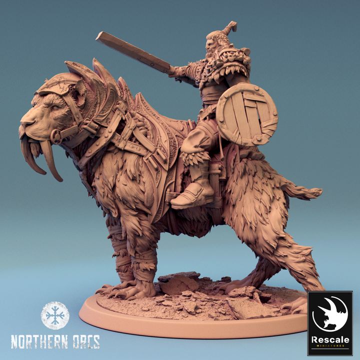 3D Printable Saber-toothed tiger, Gelidus Felix Look by Rescale Miniatures
