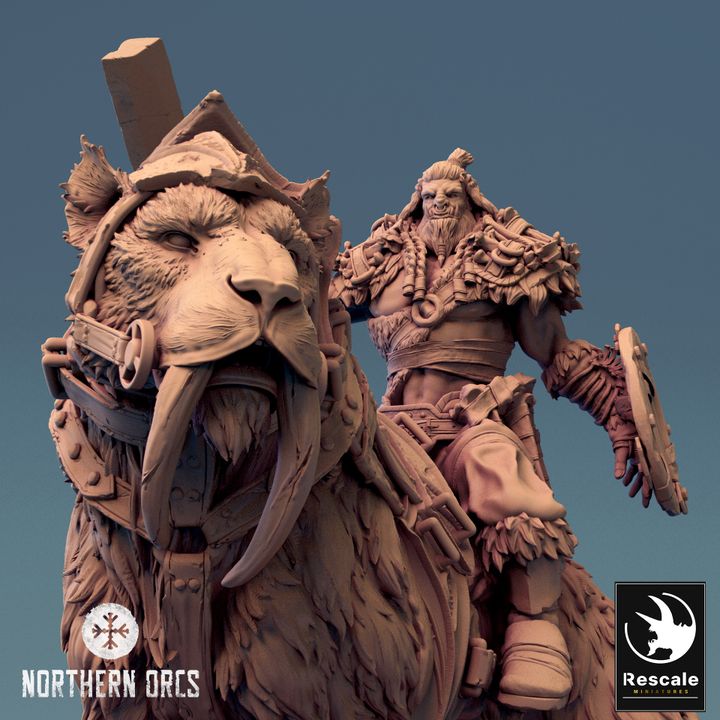 3D Printable Saber-toothed tiger, Gelidus Felix Look by Rescale Miniatures