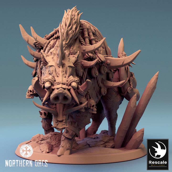 3D Printable Boar Turn by Rescale Miniatures