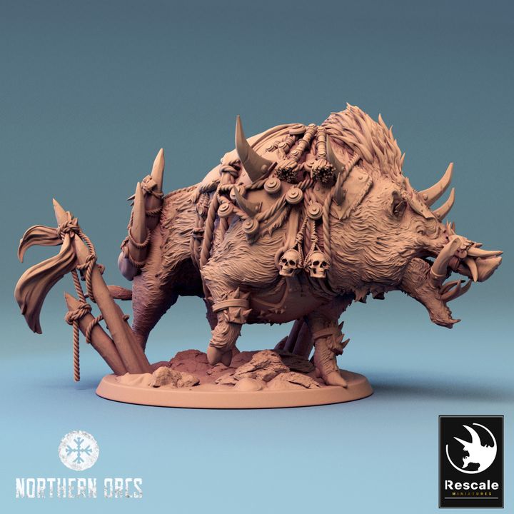 3D Printable Boar Turn by Rescale Miniatures