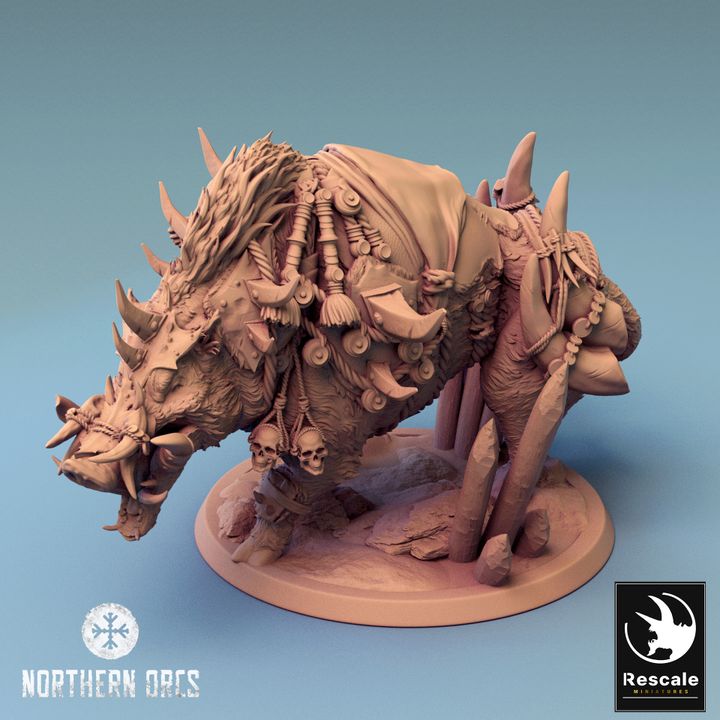 3D Printable Boar Turn by Rescale Miniatures