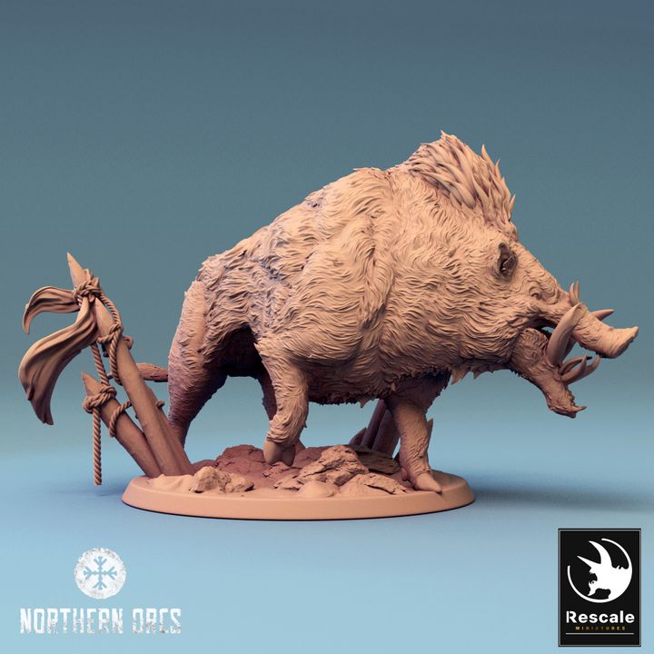 3D Printable Boar Turn by Rescale Miniatures