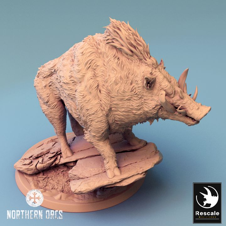 3D Printable Boar Rock by Rescale Miniatures