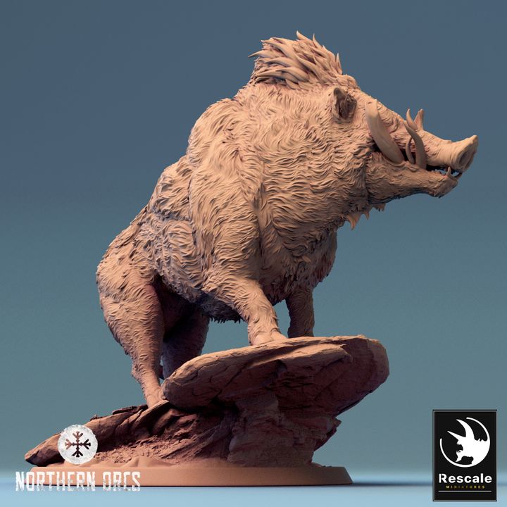 3D Printable Boar Rock by Rescale Miniatures