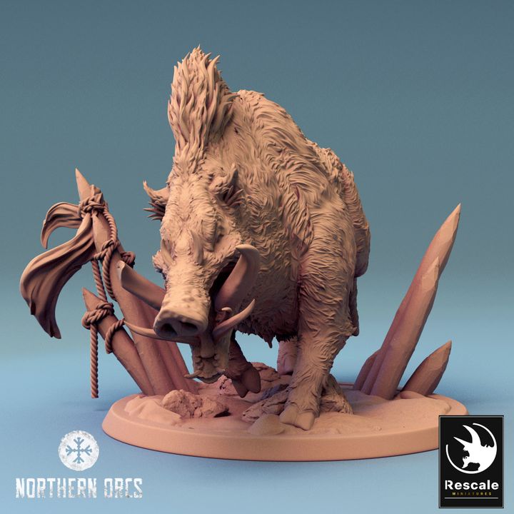 3D Printable Boar Run by Rescale Miniatures