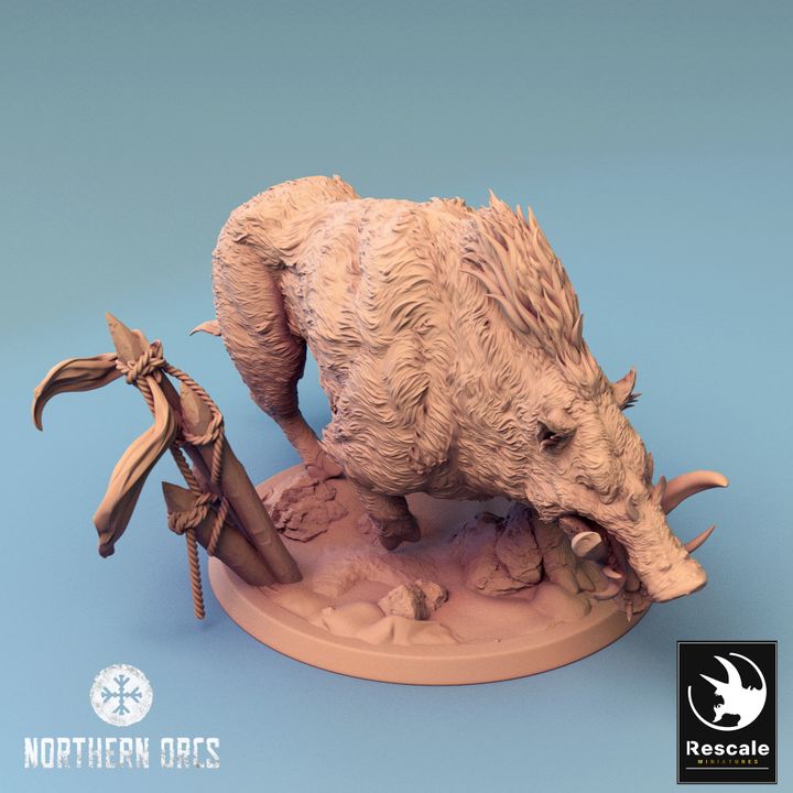 3D Printable Boar Run by Rescale Miniatures