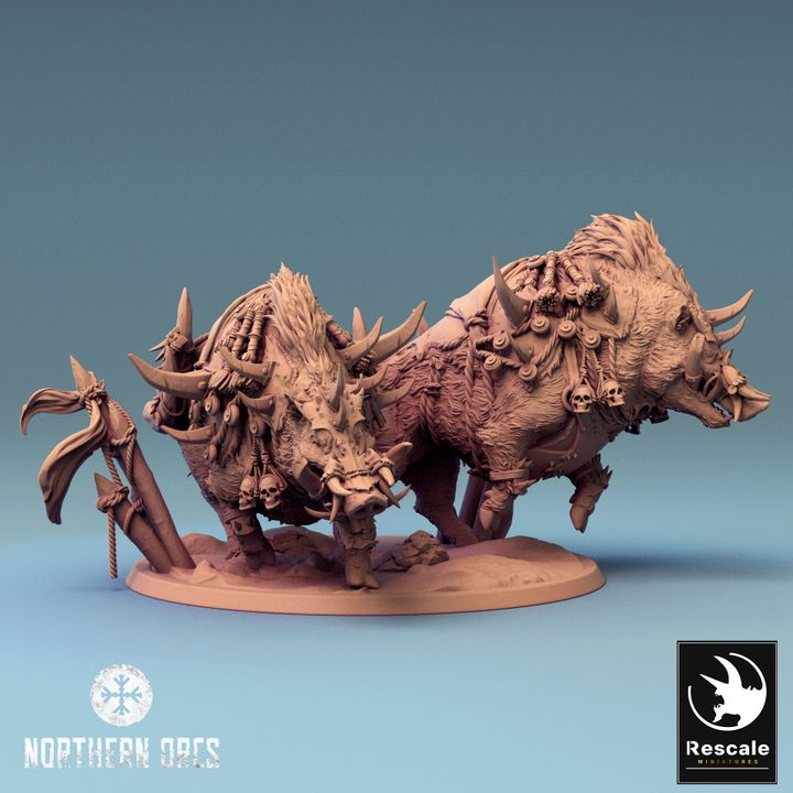 3D Printable Boar Together by Rescale Miniatures