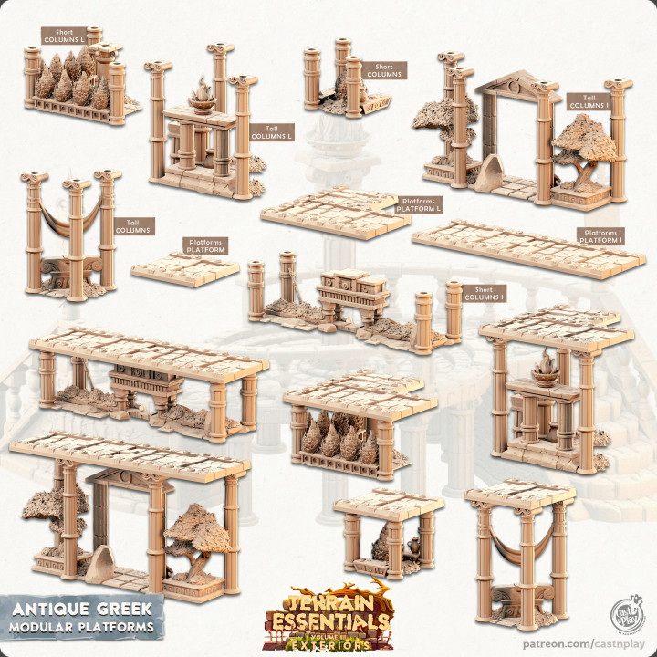 3D Printable Antique Greek Set (Pre-Supported) - Terrain Essentials ...