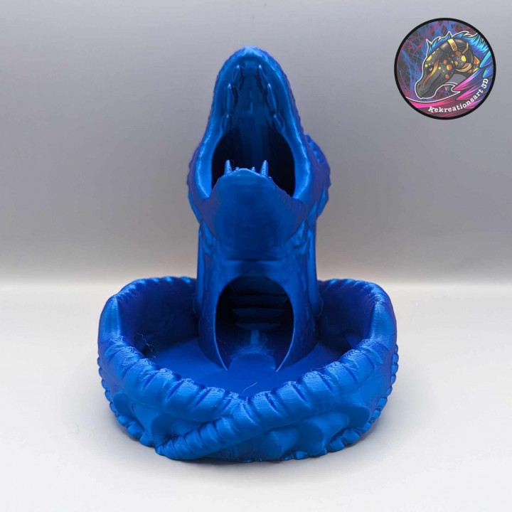 3D Printable Mini Dragon Dice Tower by Kirsten M