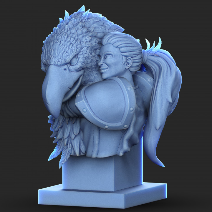 3D Printable 75mm Bust Friendship by Imp3dsion