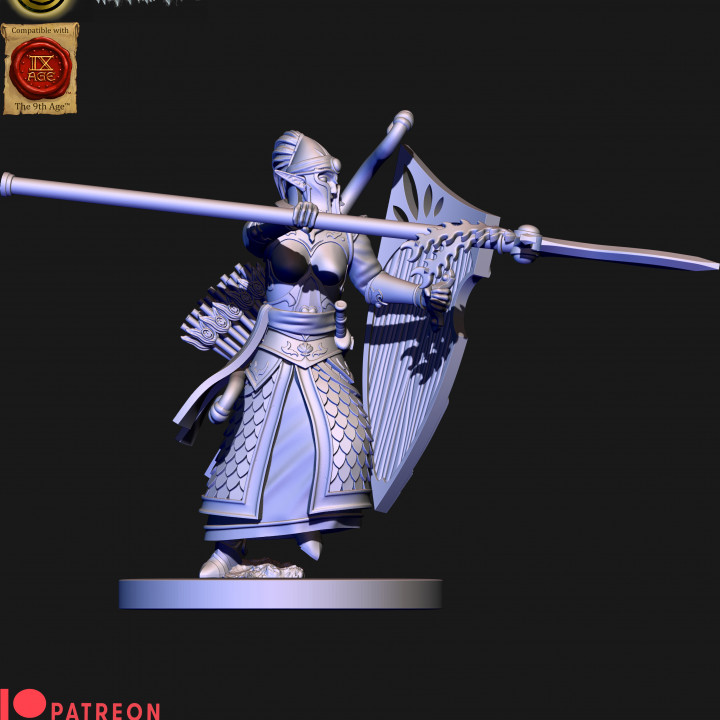 3D Printable High elves Sea guard unit (elf) by HoloMiniatures