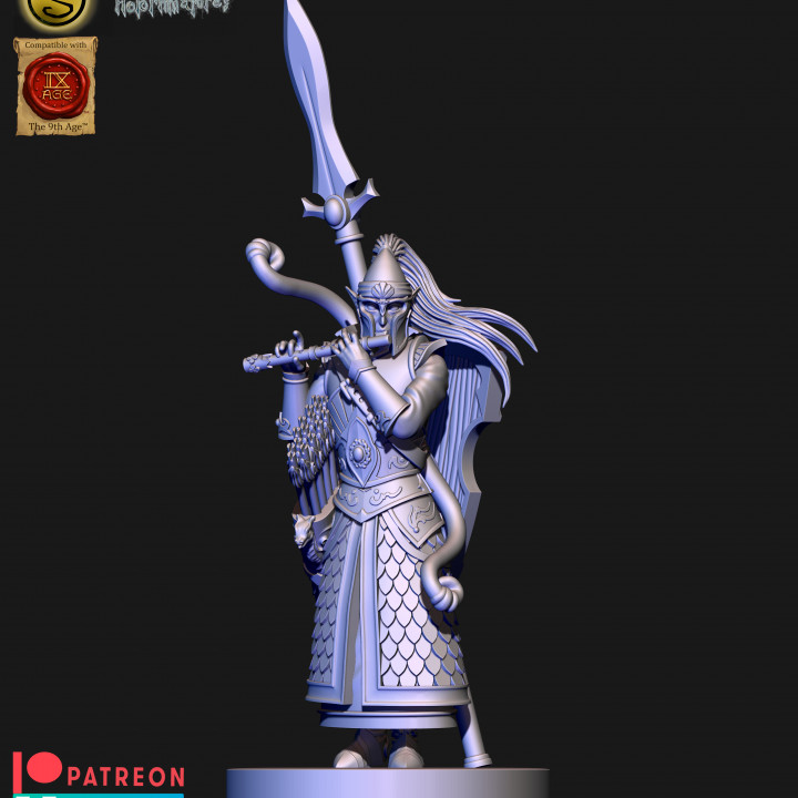3D Printable High elves Sea guard unit (elf) by HoloMiniatures