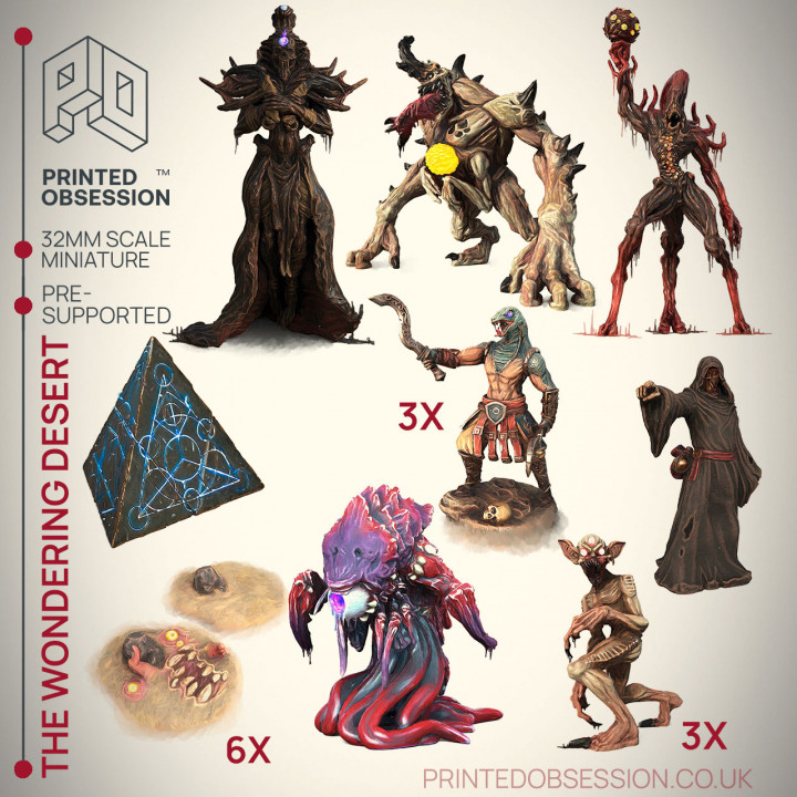 3D Printable The Wondering Desert - Lovecraftian Horror - 17 Models ...