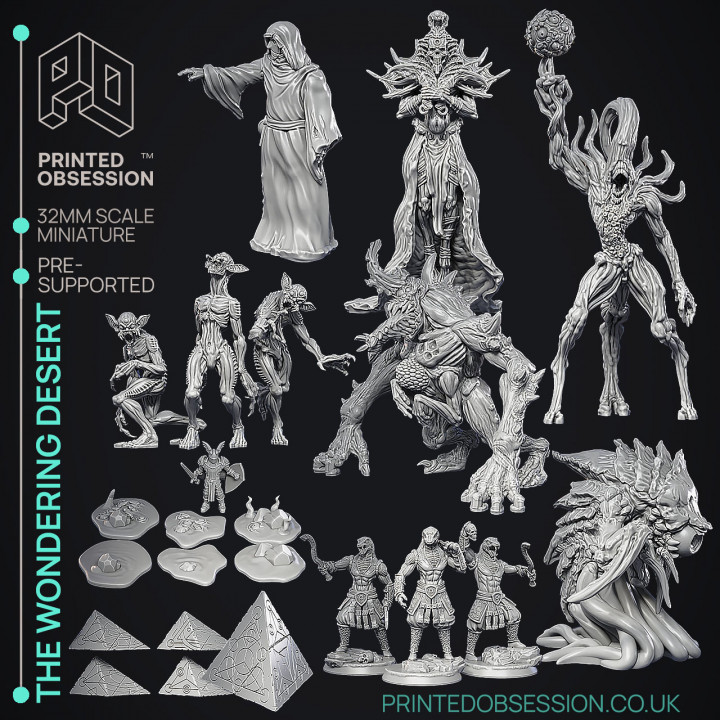 3D Printable The Wondering Desert - Lovecraftian Horror - 17 Models ...