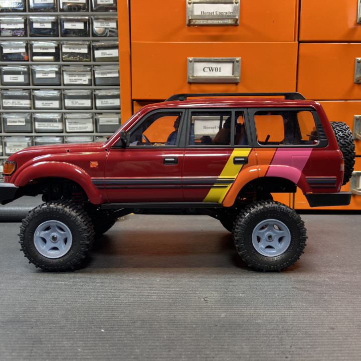 3D Printable 5 Spoke Toyota wheels for WPL C54 Land Cruiser 80 by AMPro ...