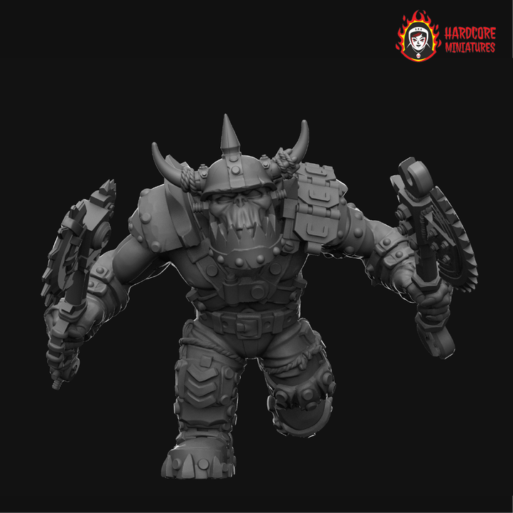 3D Printable Space Orcs Shoulder Pads #1 by Hardcore Miniatures