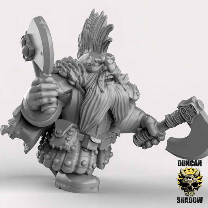 3D Printable Dwarf Hero Adventurers (Pre Supported) by Duncan Shadow