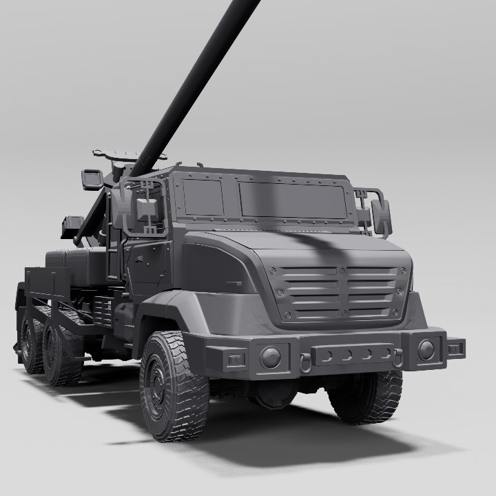3D Printable Ceasar SPG NATO version, on Sherpa 5 6x6 chassis by The ...