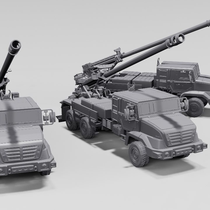 3D Printable Ceasar SPG NATO version, on Sherpa 5 6x6 chassis by The ...