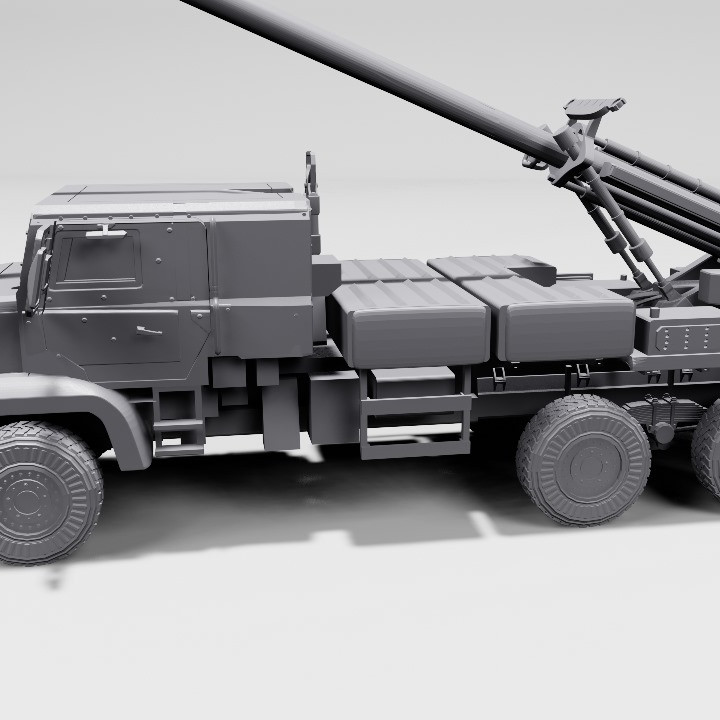 3D Printable Ceasar SPG NATO version, on Sherpa 5 6x6 chassis by The ...