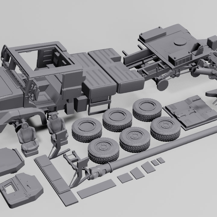 3D Printable Ceasar SPG NATO version, on Sherpa 5 6x6 chassis by The ...