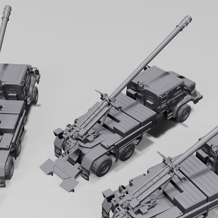 3D Printable Ceasar SPG NATO version, on Sherpa 5 6x6 chassis by The ...