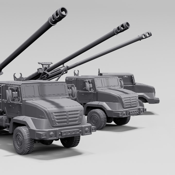 3D Printable Ceasar SPG NATO version, on Sherpa 5 6x6 chassis by The ...