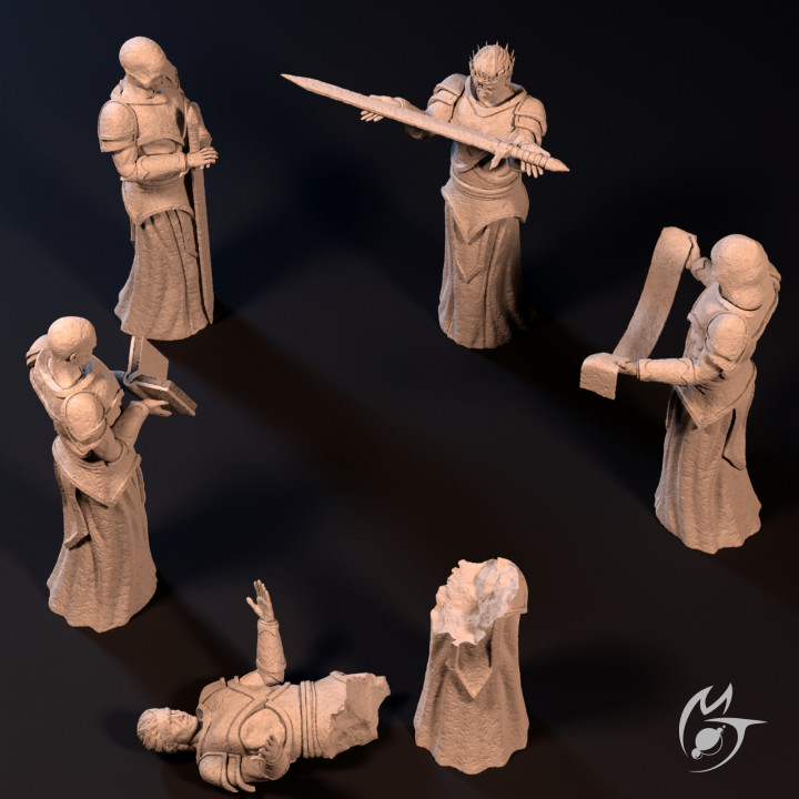 3D Printable Mausoleum Modular Statues by Making Tlon