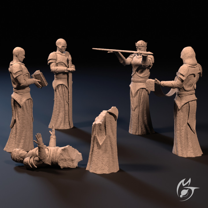 3D Printable Mausoleum Modular Statues by Making Tlon