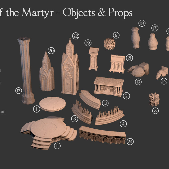 3D Printable Mausoleum of the Martyr Objects & Props by Making Tlon