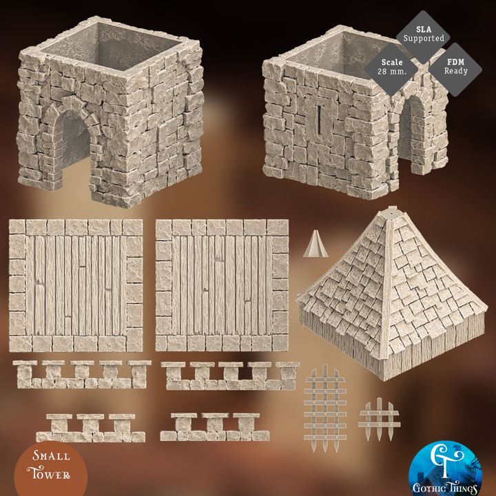 3D Printable Small Tower by Gothic Things