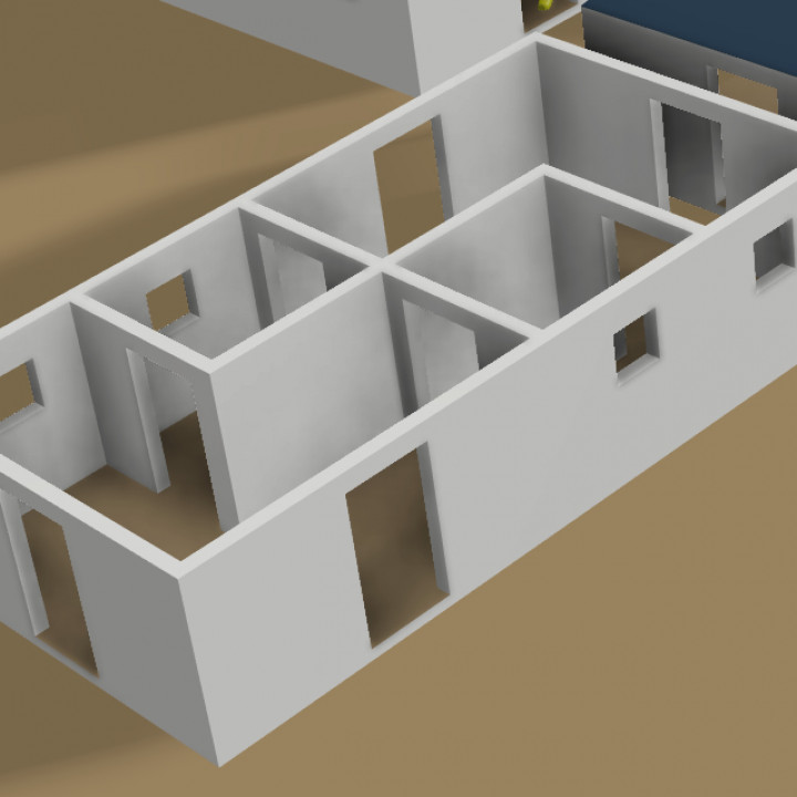 3D Printable Splat Zone 28mm Scale village by Buck Hedges