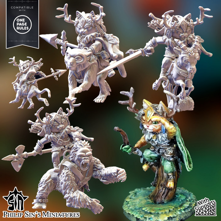 3D Printable The Supreme Cat Chieftain by Sin's Miniatures