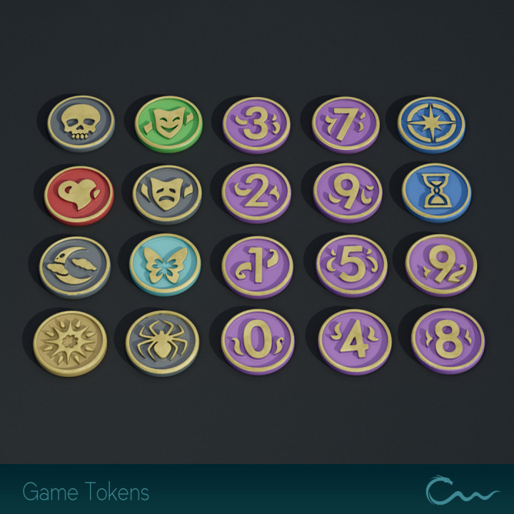 3D Printable Game Tokens by The Cape Wyrm