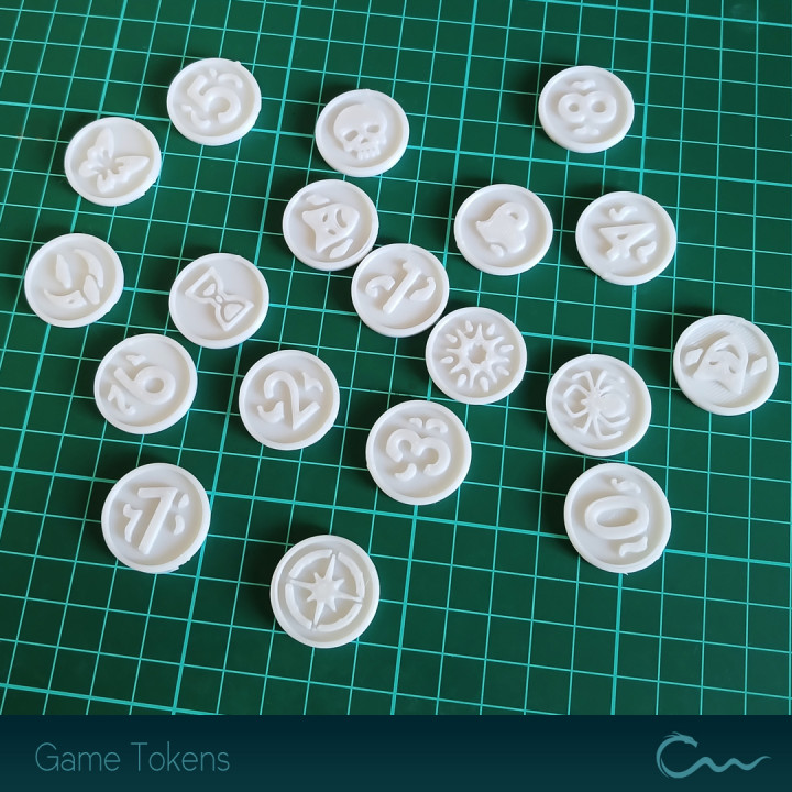 3D Printable Game Tokens by The Cape Wyrm