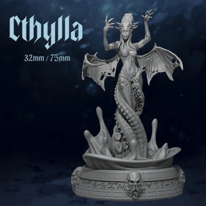3D Printable Cthylla 32 and 75 by Dungeons & Maidens