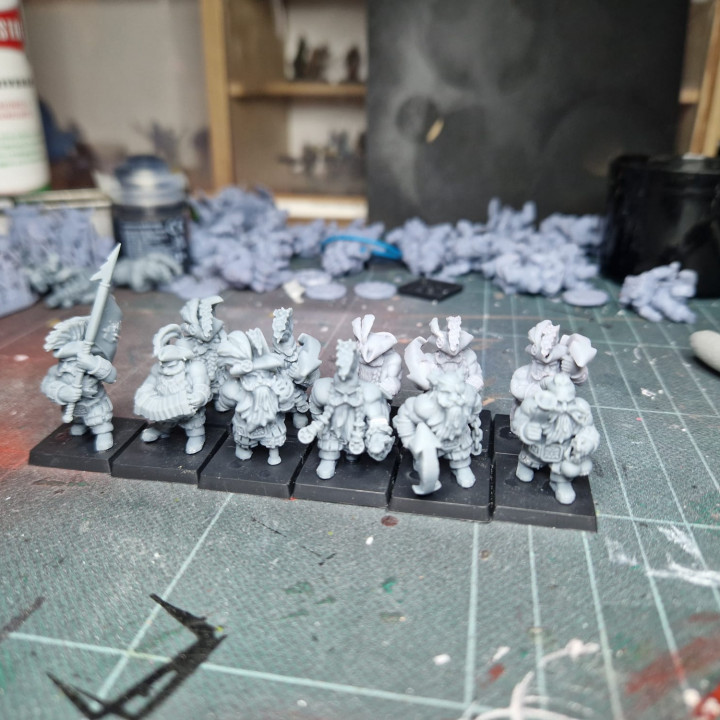 3D Printable Dwarf Slayer Pirates by Mysterious Stew