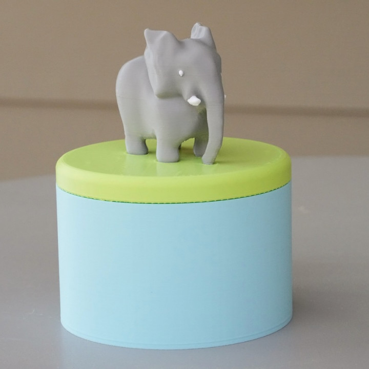 3D Printable Elephant jar by Philippe Barreaud