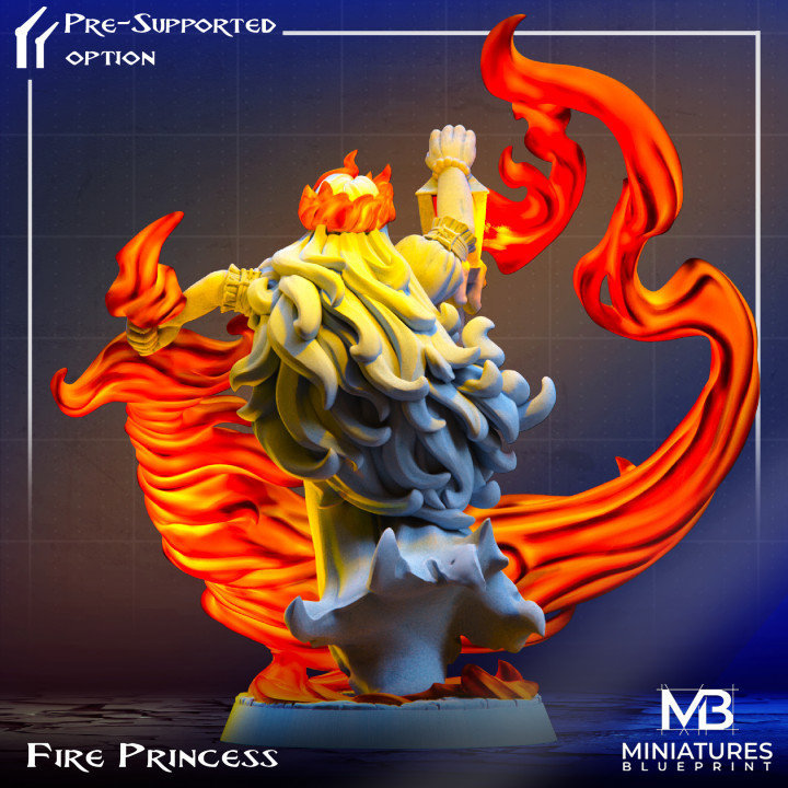3D Printable Fire Princess - Fire Cult by Miniatures Blueprint