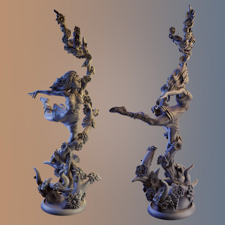 3D Printable Female Fantasy Elves II by Claudia'Sculpts