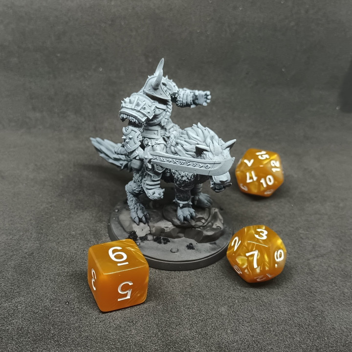 3D Printable Welcome to the Barrens - Dire Wolf Rider C by Imagine Minis