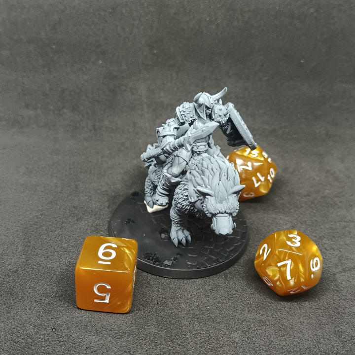3D Printable Welcome to the Barrens - Dire Wolf Rider D by Imagine Minis