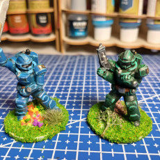 3D Printable 28mm Supportless Space Soldier Squad - 8 Poses by ...